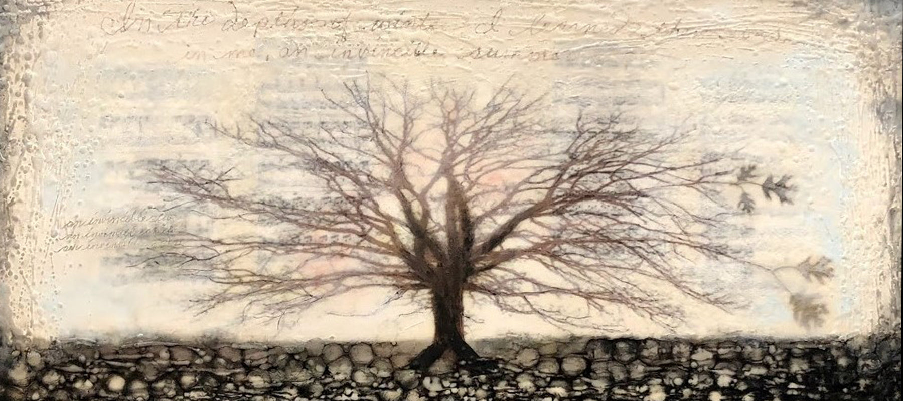 Beyond Letters - Encaustic + Mixed Media + Pottery