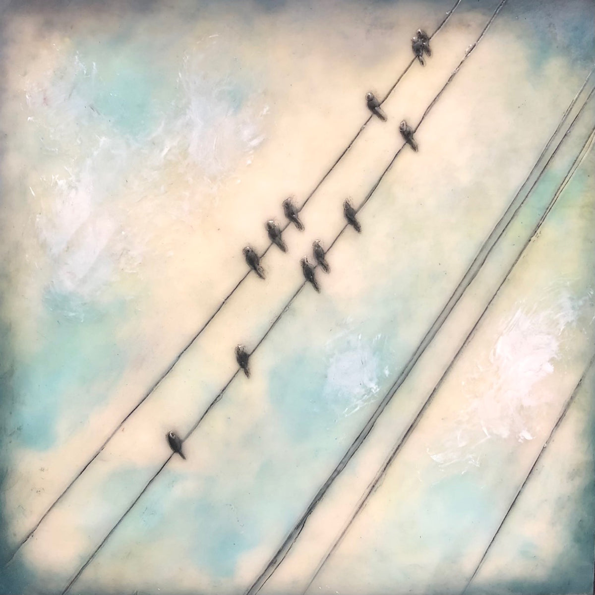 Beyond Letters - Encaustic + Mixed Media + Pottery