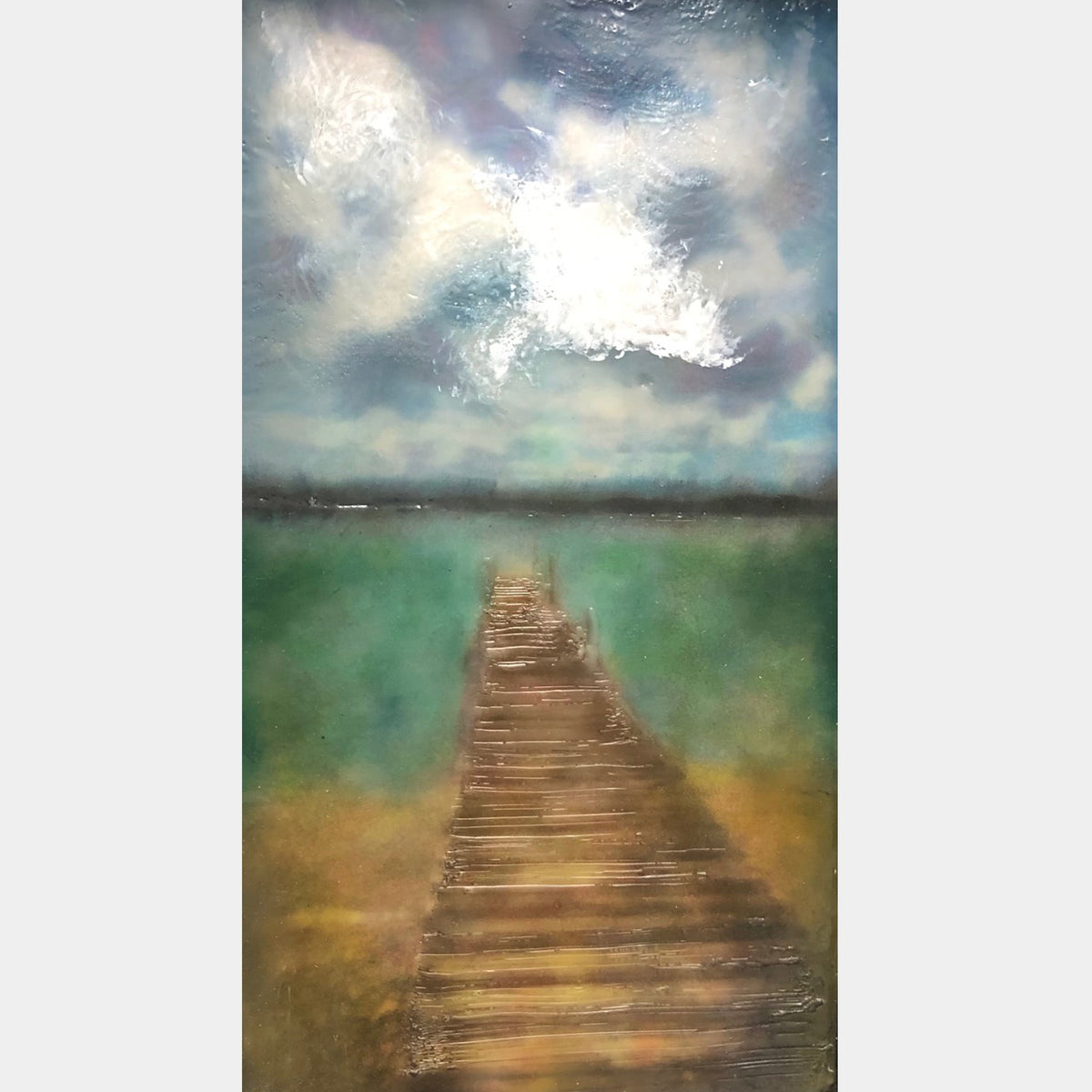 Beyond Letters - Encaustic + Mixed Media + Pottery